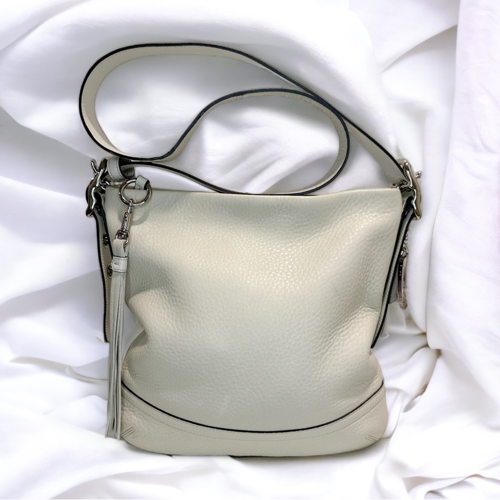 Coach Ivory Soft Pebble Leather Legacy Crossbody - Gem